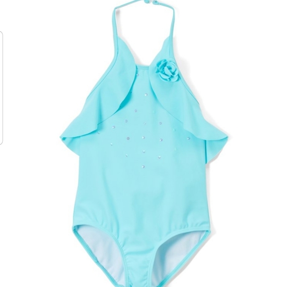 Kate Mack | Swim | Nwt Kate Mack Aqua Halter Piece Swimsuit Size 3t ...